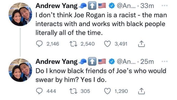What did Andrew Yang say about Joe Rogan? Former Democratic ...