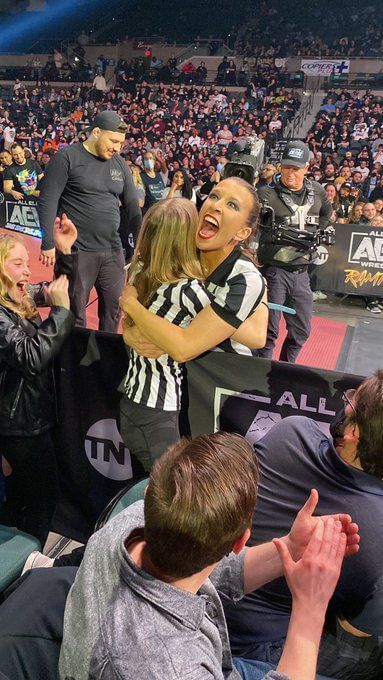Who is the female referee in AEW?