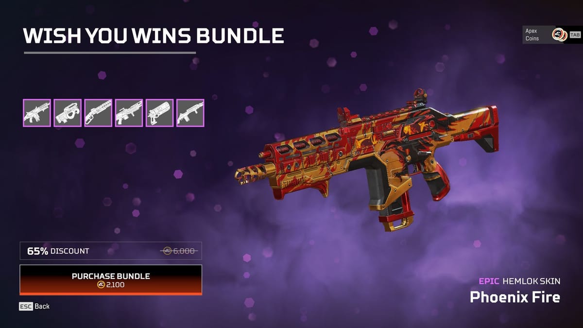Apex Legends has released new skins and bundles in the Lunar New Year sale