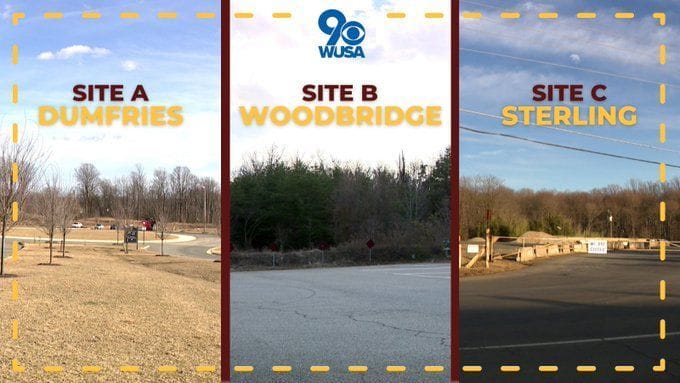 Three proposed locations for Washington Commanders' new stadium