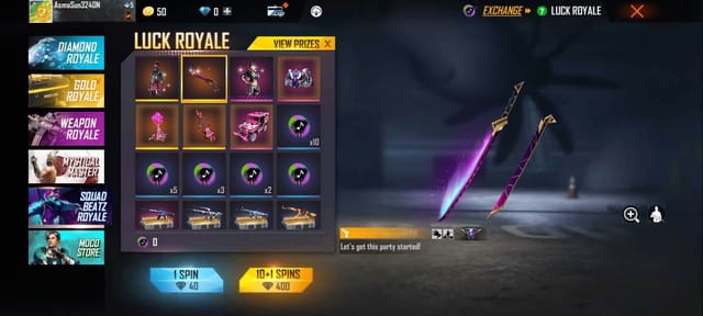 How to get new Maroon Laser Katana and Legendary Free Fire bundles this ...