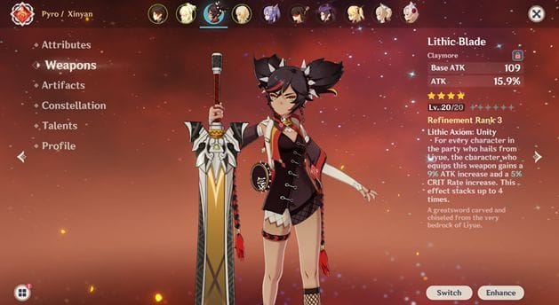 Lithic Blade | Genshin Impact- Ascension Materials, Stats, Appearence ...