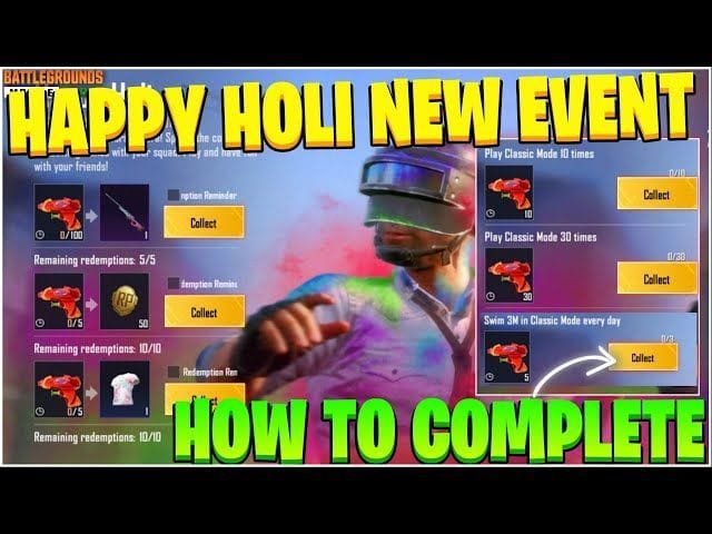 How to get rewards from the new BGMI Happy Holi event?
