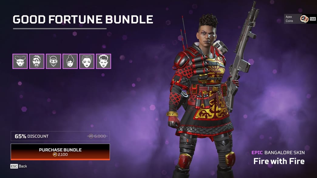 Apex Legends has released new skins and bundles in the Lunar New Year sale