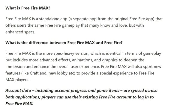 Is Free Fire MAX the same as Garena Free Fire? Everything you must know