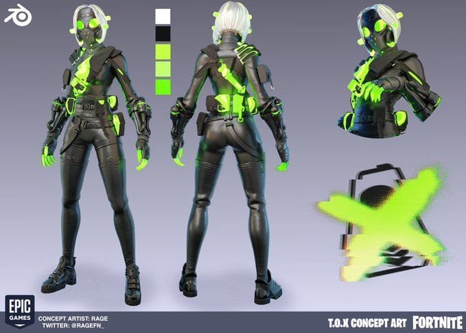 Fortnite concept skin draws inspiration from Valorant's Viper
