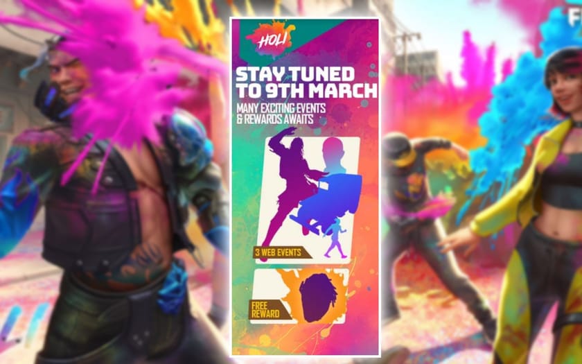 Free Fire Holi event teaser and rumored rewards revealed