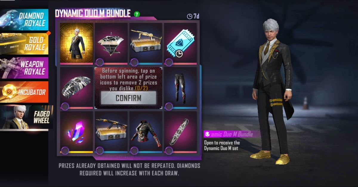 How to get Dynamic Duo M bundle in Free Fire MAX this week
