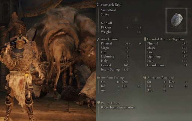 How to obtain the Clawmark Seal that makes Incantations scale with Strength in Elden Ring