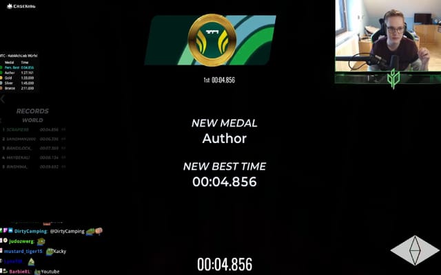 Twitch streamer accidentally gets a world record on his first try in ...