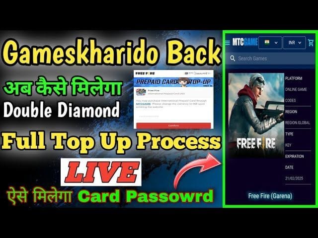 How to top up Free Fire MAX diamonds from GamesKharido for Mystery Shop ...