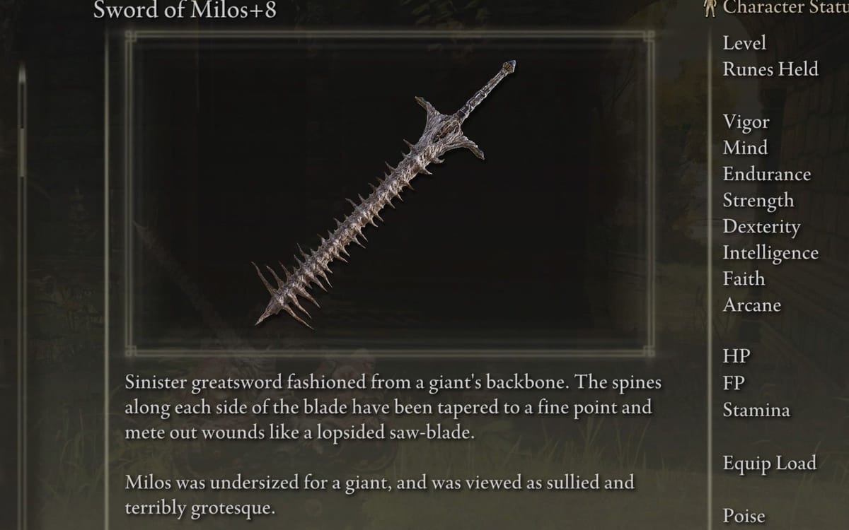 How To Get The Sword Of Milos In Elden Ring