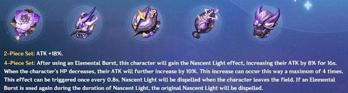 Genshin Impact Xiao artifact set Vermillion Hereafter