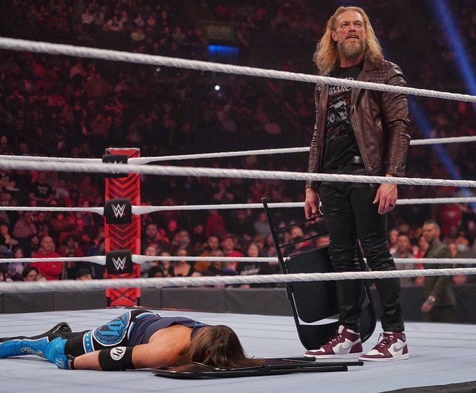 Edge set for a huge segment on RAW after turning heel and attacking AJ ...