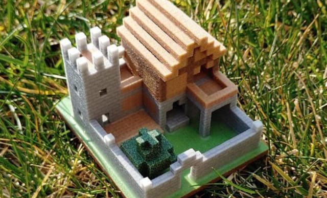 Minecraft Redditor 3D prints their survival base in real life