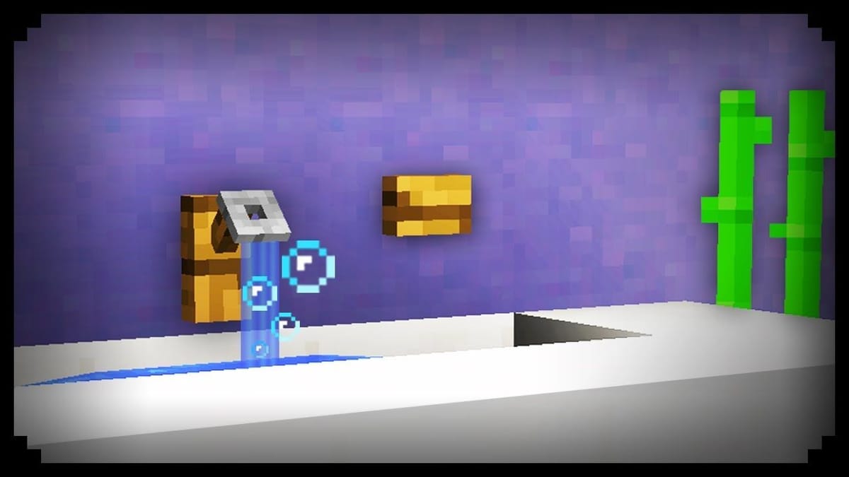How to make a working sink in Minecraft