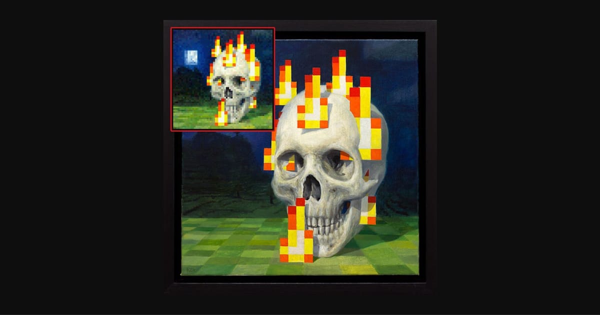 Minecraft: Original artist of the iconic skull painting posts an old ...