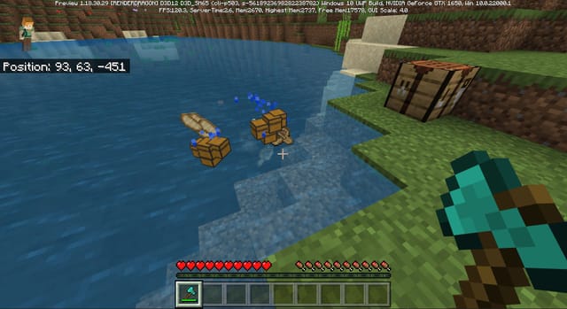 Boat with chest in Minecraft Bedrock Edition beta 1.18.30.29: How to ...