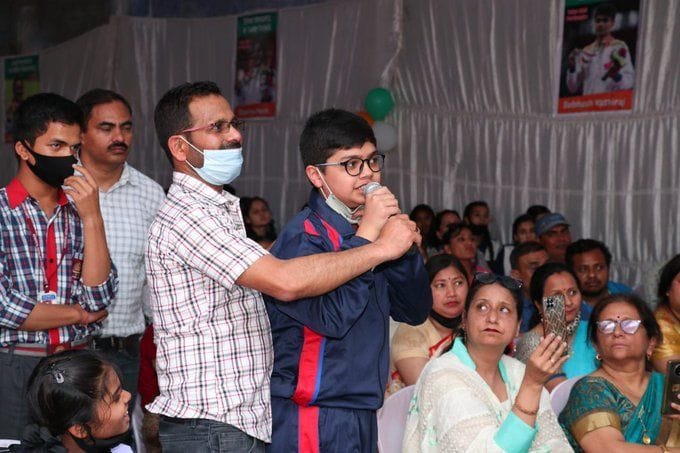 Paralympian Manoj Sarkar interacts with students under 'Meet the ...