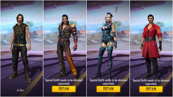 3 best Free Fire character combinations for snipers