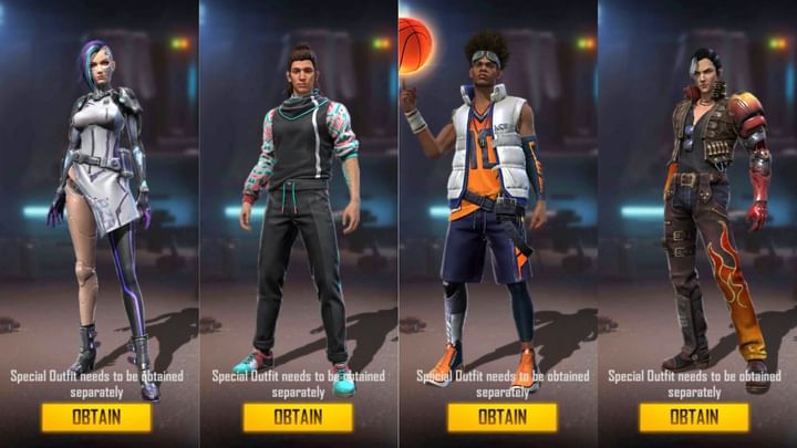 5 best Free Fire character combinations for rush gameplay