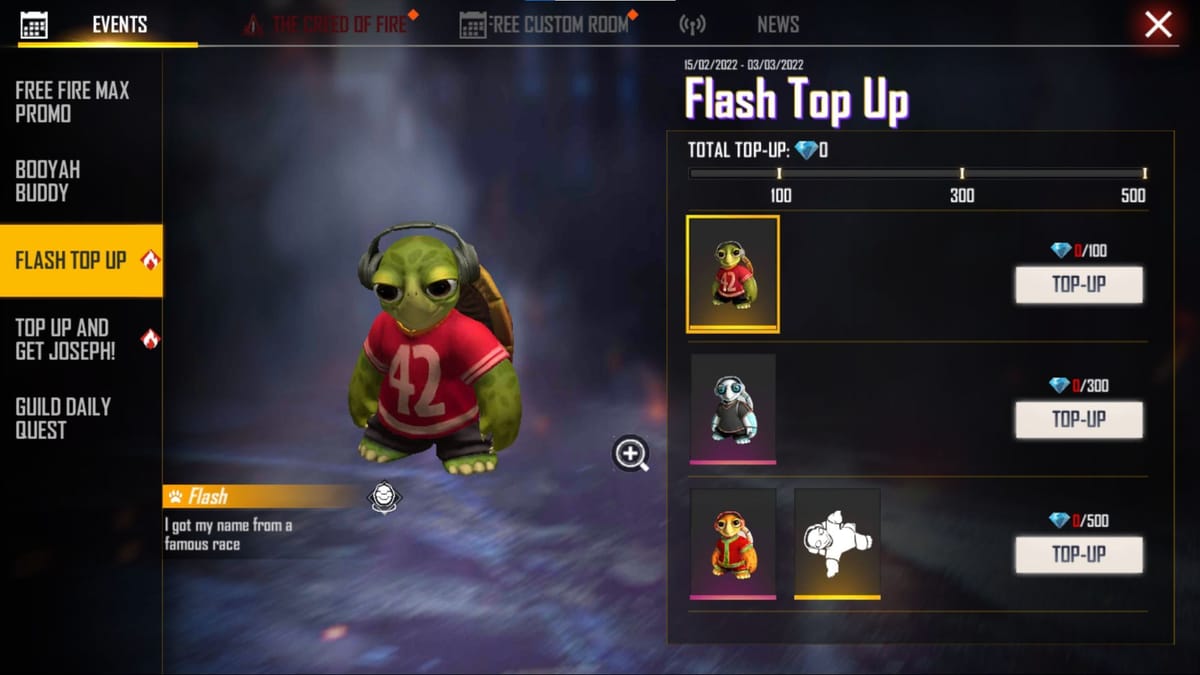 Free Fire MAX diamond top-up event: How to get free pet, pet skins ...