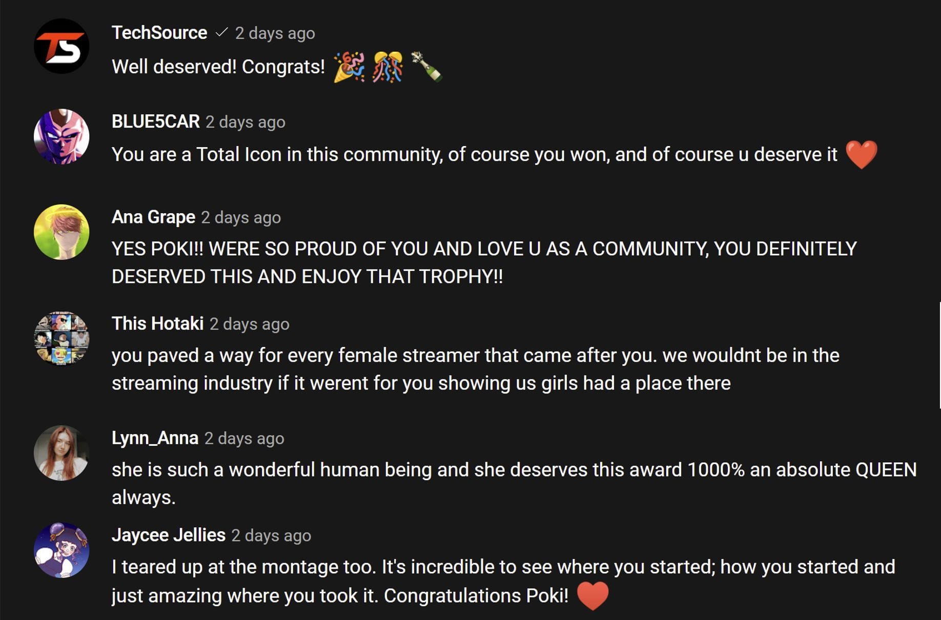Pokimane talks about winning the Legacy Award at the Streamer Awards 2022
