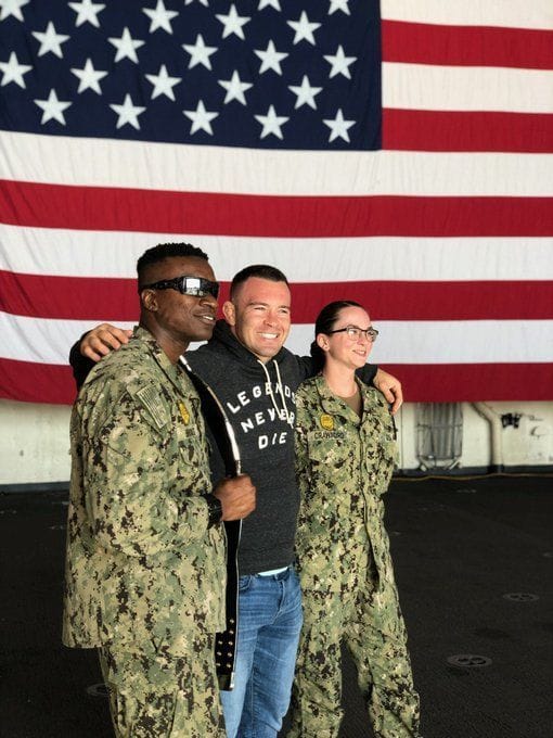 Was Colby Covington in the military?