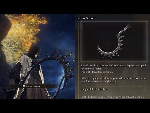 How to obtain the Eclipse Shotel Legendary Armament in Elden Ring
