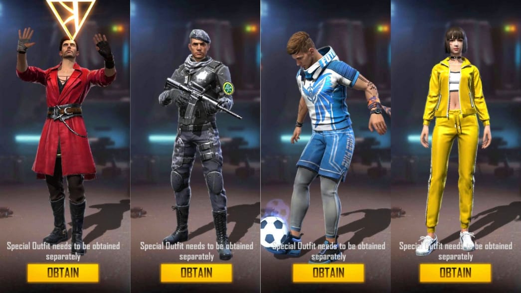 5 best Free Fire character combinations for rush gameplay