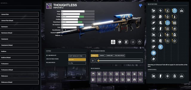 Thoughtless god roll guide for Destiny 2 PvP and PvE