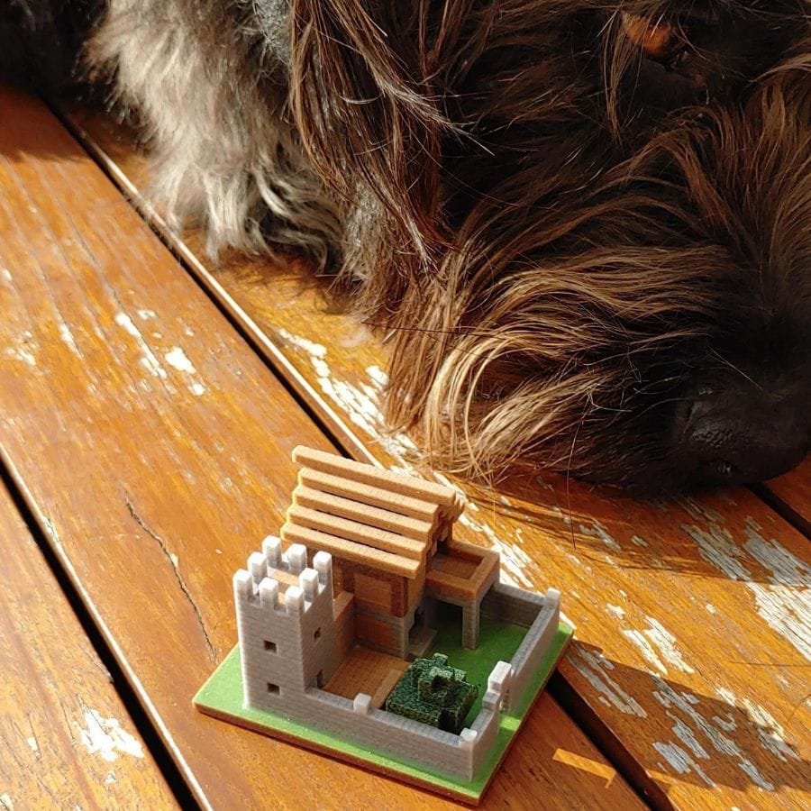 Minecraft Redditor 3D prints their survival base in real life