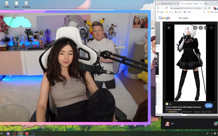 Pokimane's cosplay outfit reveal sends fans into a frenzy