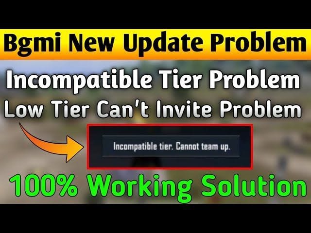 BGMI incompatible tier prompt: What it means and how to fix it