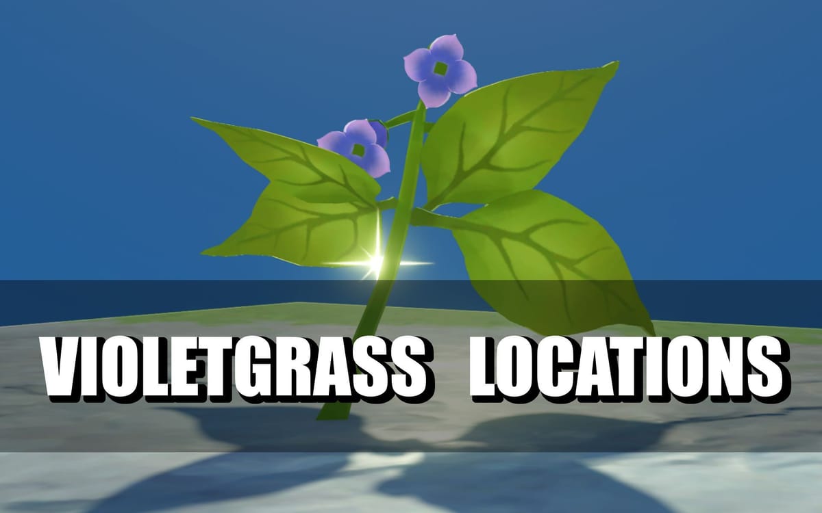 All Violetgrass locations in Genshin Impact