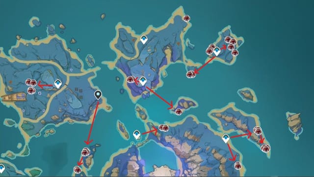 Handguard farming routes for Ayato's ascension: Genshin Impact 2.6 guide