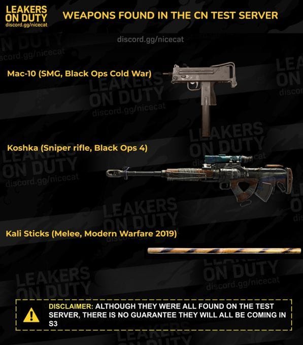 COD Mobile test server for upcoming season reveals new weapons and map