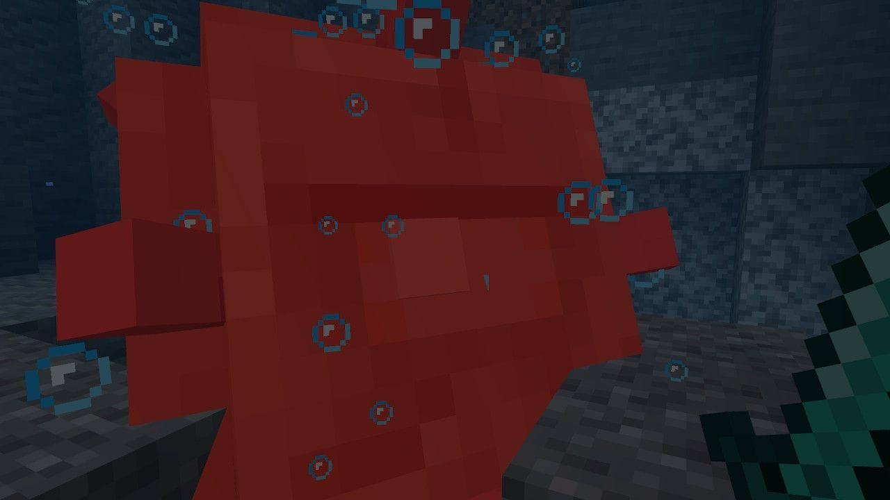 How to get rid of elder guardian effect in Minecraft Bedrock Edition