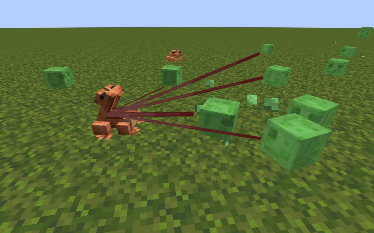 Minecraft Redditor hilariously shows a frog with multiple tongues