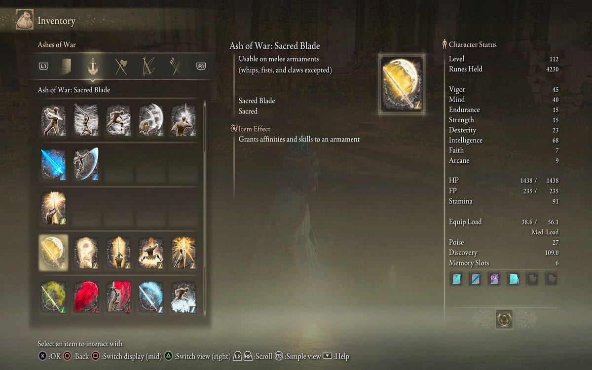 How to find the Ash of War: Sacred Blade in Elden Ring