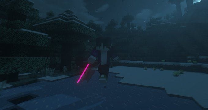 How to make a light saber in Minecraft Education Edition