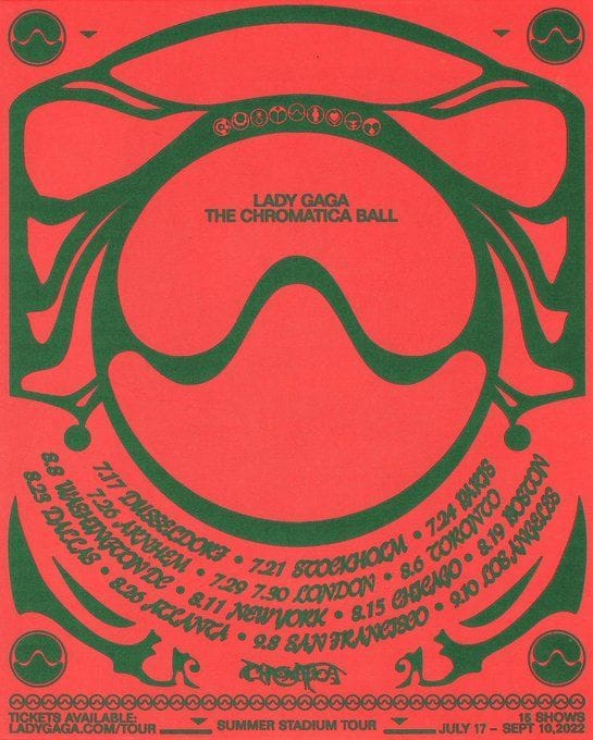 Lady Gaga Chromatica Ball Tour 2022 tickets