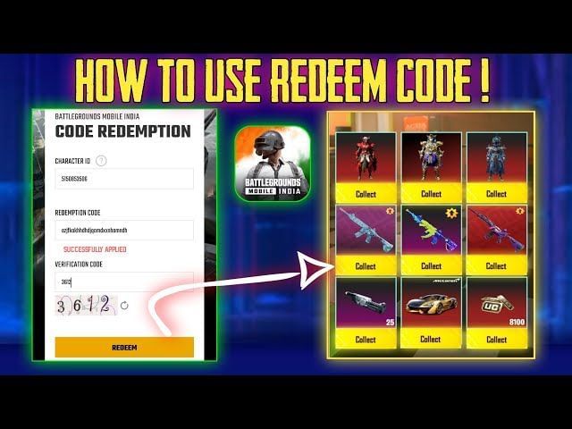How to use BGMI redeem code in Redemption Center (March 2022)