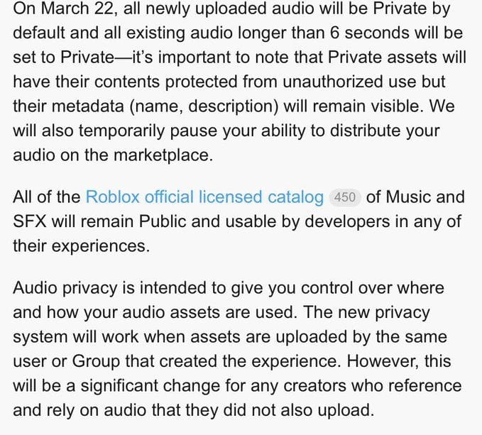 Why did Roblox remove audios? Fans disappointed with no audio in-game