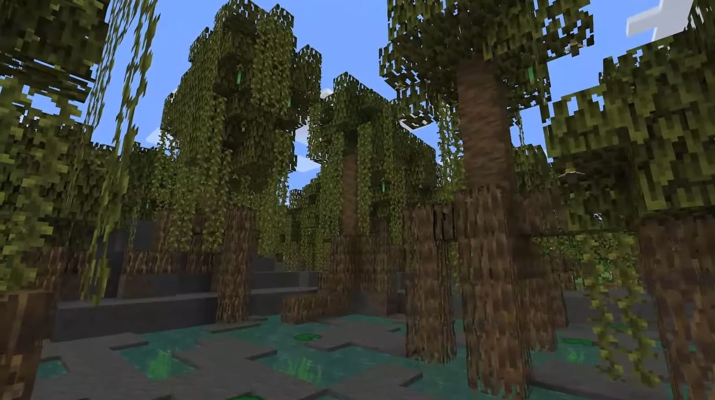 Minecraft Redditor shows an illusion using the new mangrove trapdoor