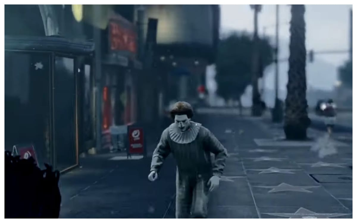 GTA 5 streamer spawns creepy clown stalker using mods