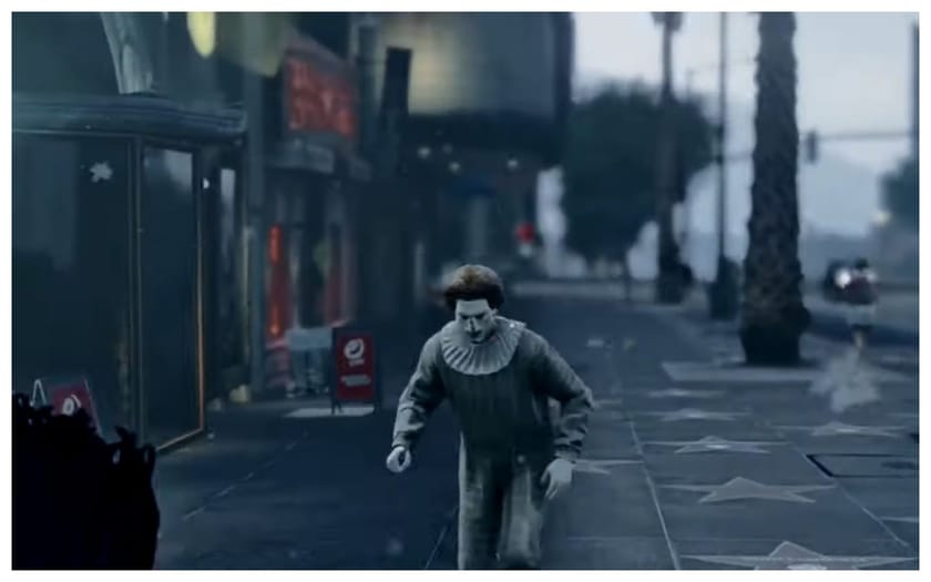 GTA 5 streamer spawns creepy clown stalker using mods