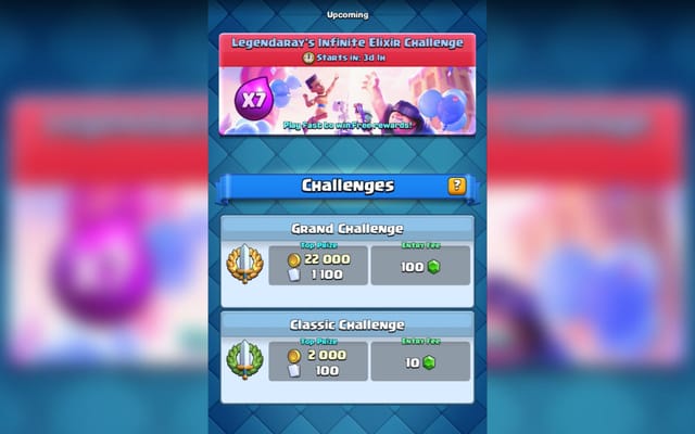 What is the Infinite Elixir Challenge in Clash Royale?