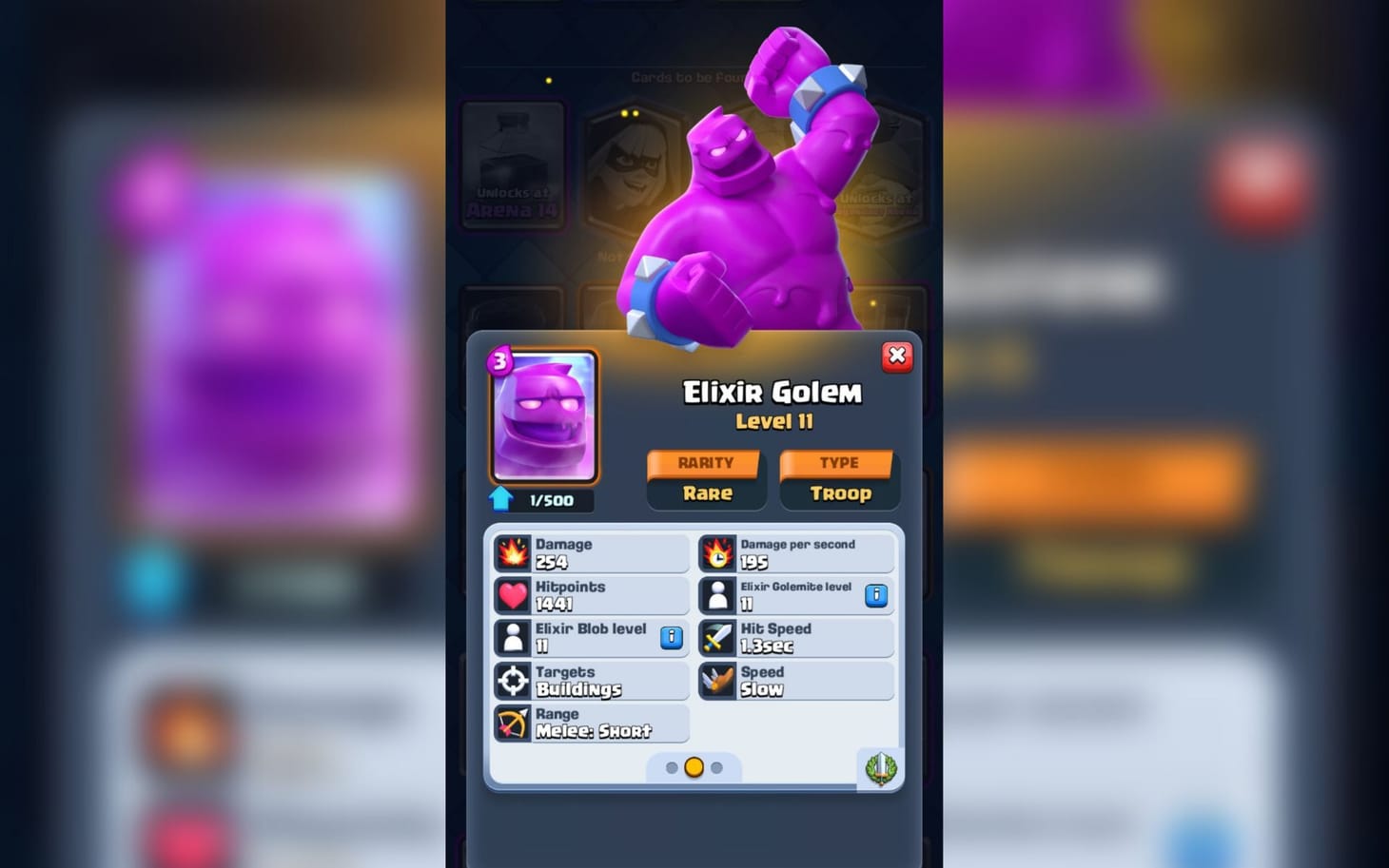 How to unlock Elixir Golem in Clash Royale?