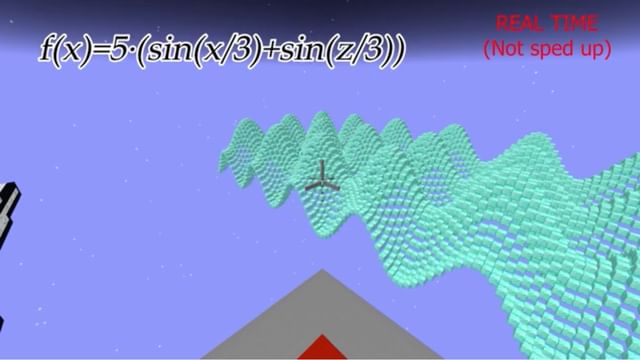 Minecraft Redditor makes a real-time working 3D graphing calculator